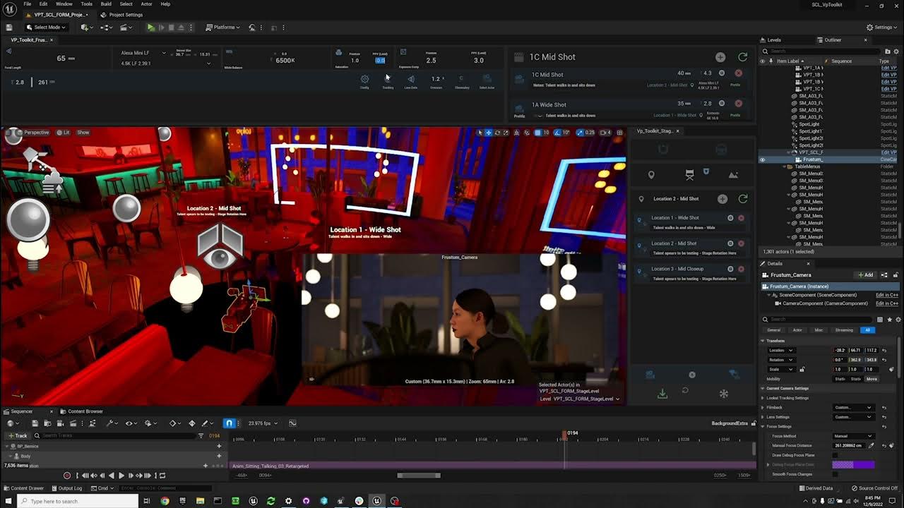 Frustum Camera Widget Basic Settings - YouTube