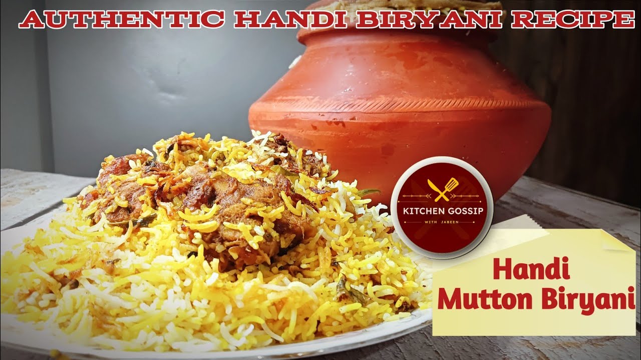 Authentic Handi Mutton Biryani Recipe | Easy Matka Mutton Biryani ...