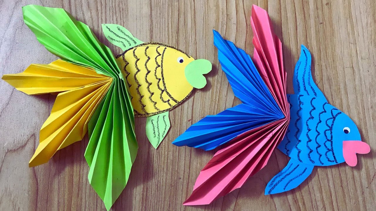 How to Make Paper Fish ।। Ayesha Crafts ।। Origami Fish Making - YouTube