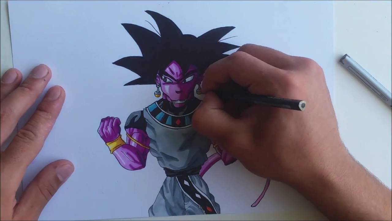 BLACK BERRUS / Drawing Potara Fusion of Berrus and Black - YouTube
