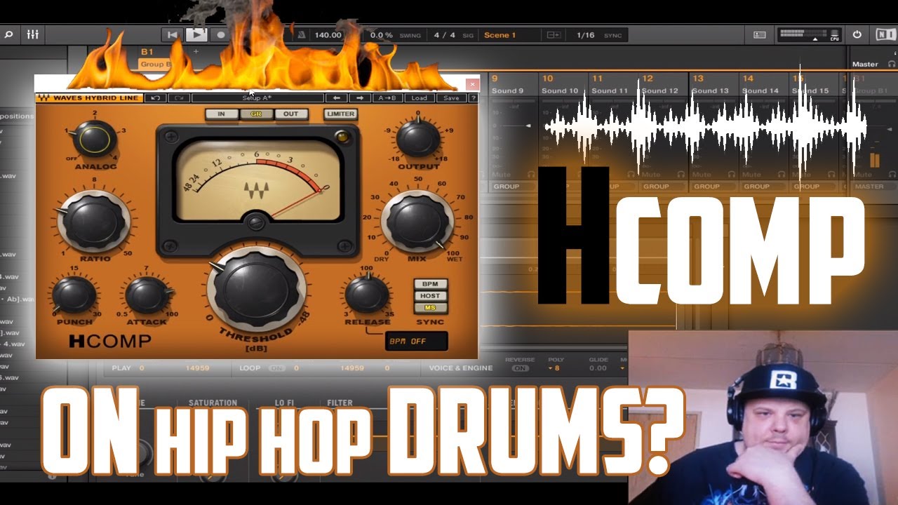 Waves H Comp | Compressing Hip Hop Drums - YouTube