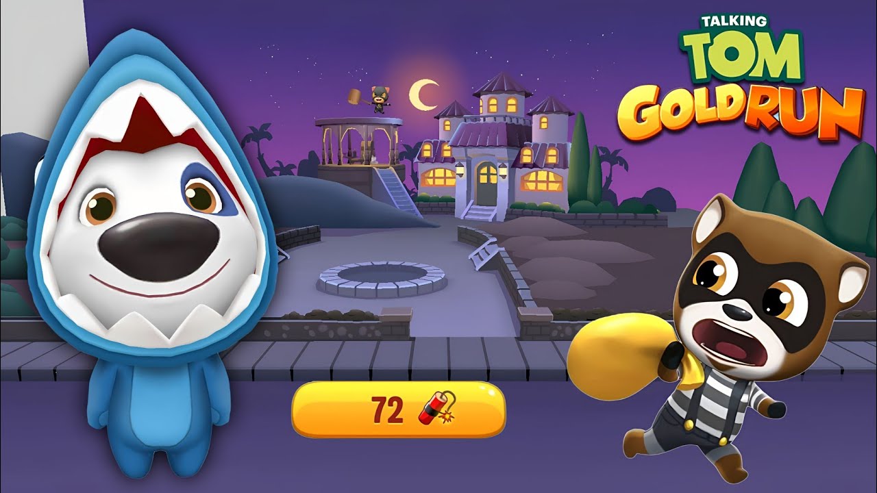 Talking Tom Gold Run Shark Hank 34 | Character Full Screen Game Play 80 ...