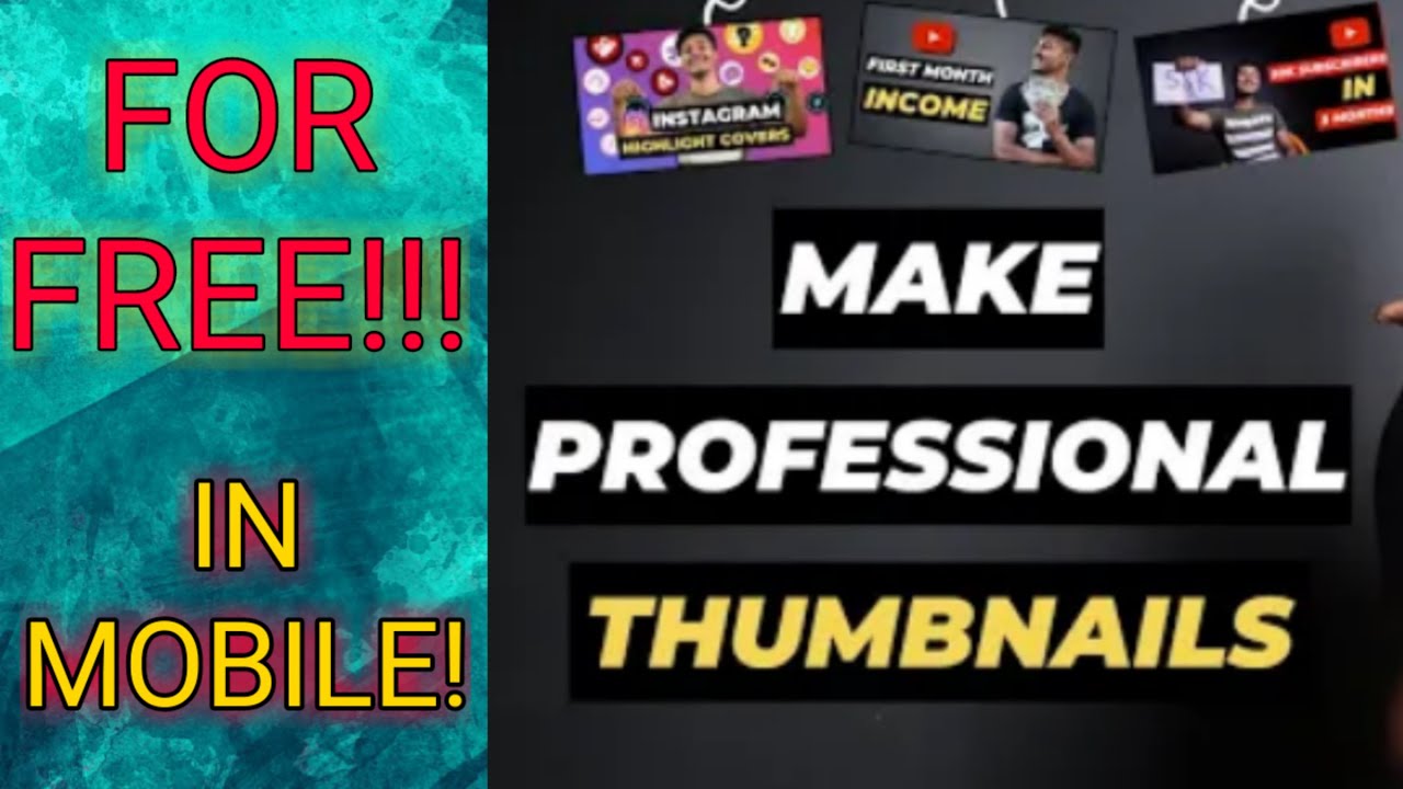 How to make professional thumbnail for free in mobile???.. - YouTube