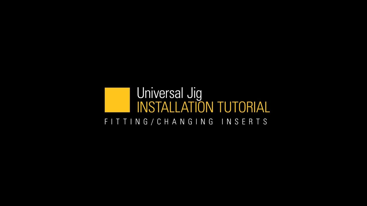 Universal jig for SCAN S25 : Fitting/changing inserts - YouTube