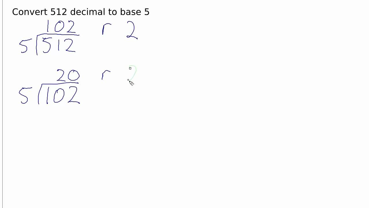 Week 9 Part 2 Convert From Decimal To Base 5 Youtube
