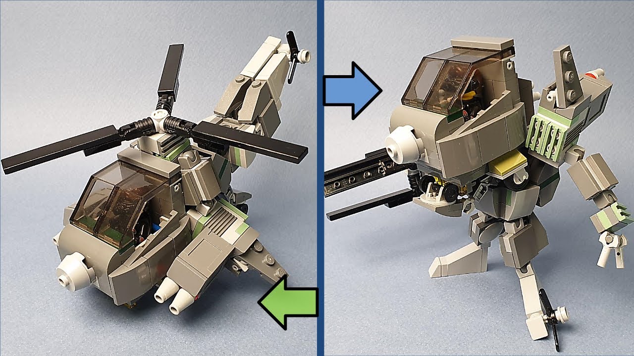 Lego helicopter transforms into a robot / 레고 헬리콥터 변신 로봇 - YouTube