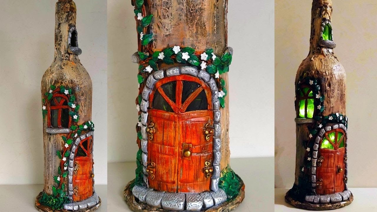 DIY Castle Using Glass Bottle - YouTube