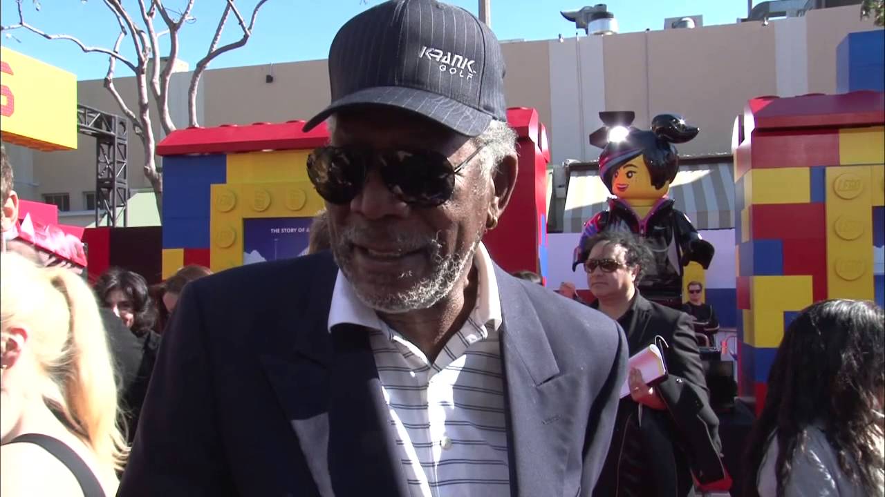 The Lego Movie: Morgan Freeman "Vitruvius" Movie Premiere Interview ...