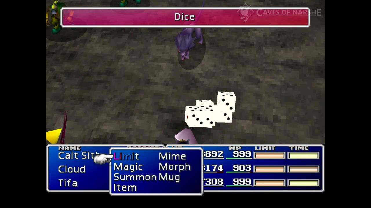 Cait Sith's Dice Limit Break - Final Fantasy VII - YouTube