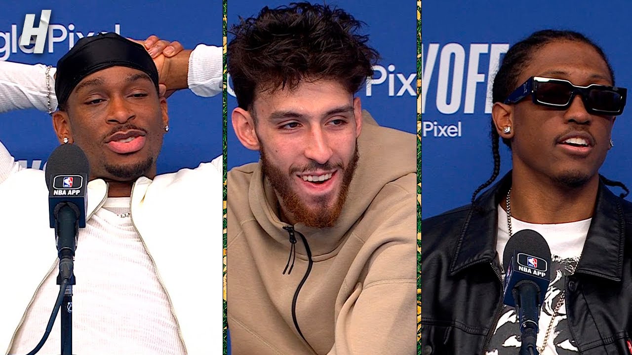 SGA, Chet Holmgren & Jalen Williams talk Game 1 Win vs Pelicans, Full ...