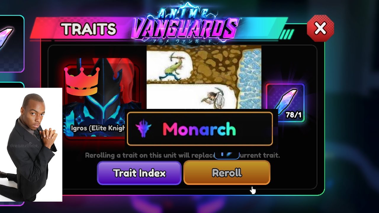 SPENDING ALL MY REROLLS FOR MONARCH IGRIS - Anime Vanguards - YouTube