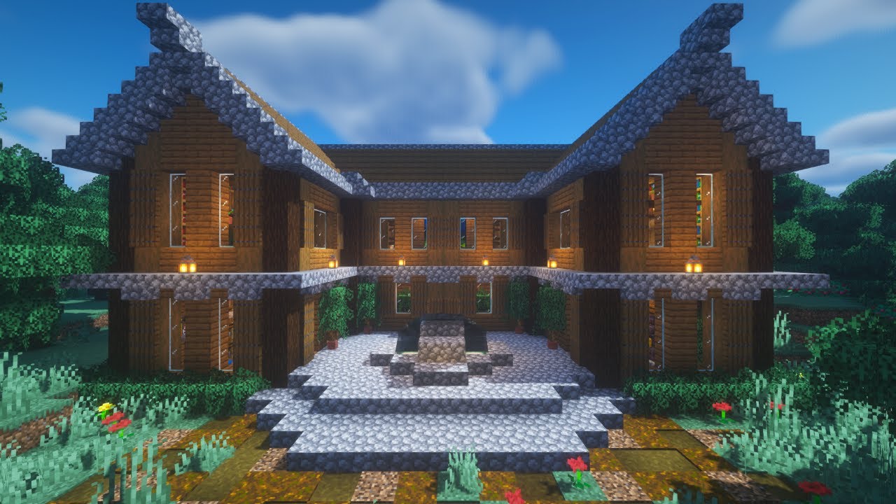 Minecraft | How to Build a Spruce Mansion | Building Everyday (Day 36 ...