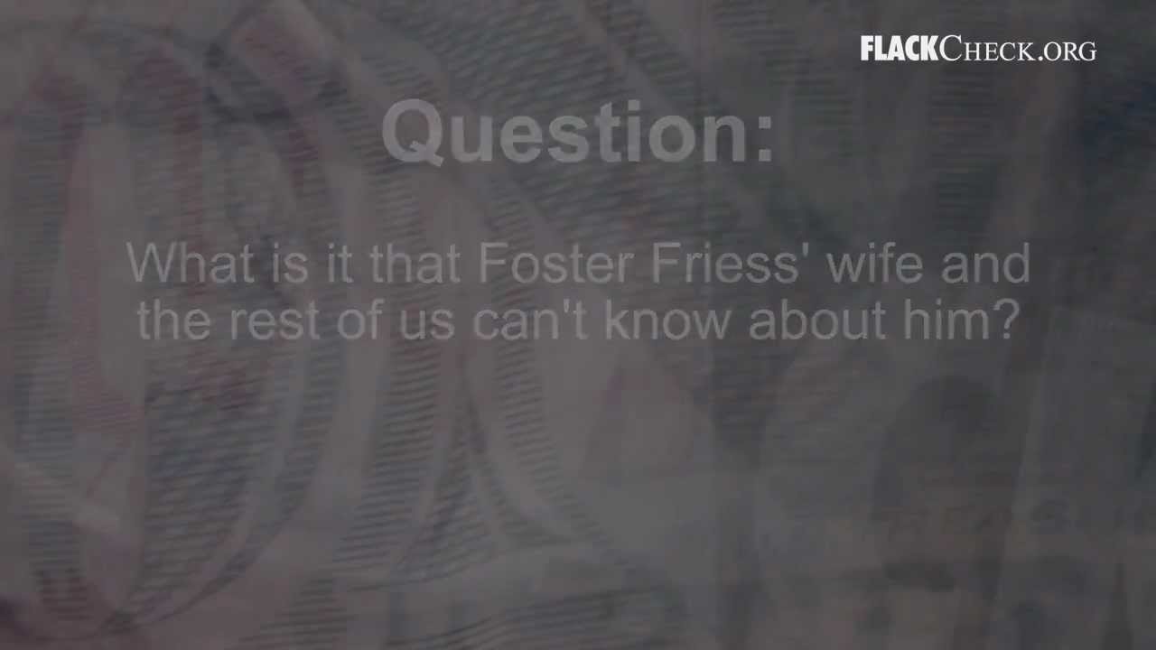 What is Foster Friess hiding from his wife and the rest of us? - YouTube