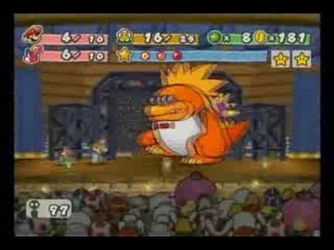 Paper Mario : TTYD - Boss #11 - Macho Grubba (Min HP) - YouTube