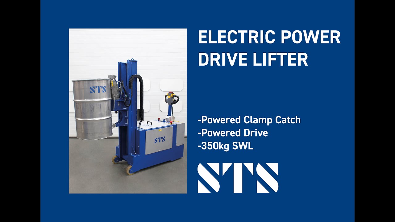 Fully Powered Counterbalance Drum Lifter with Clamping Catch - YouTube