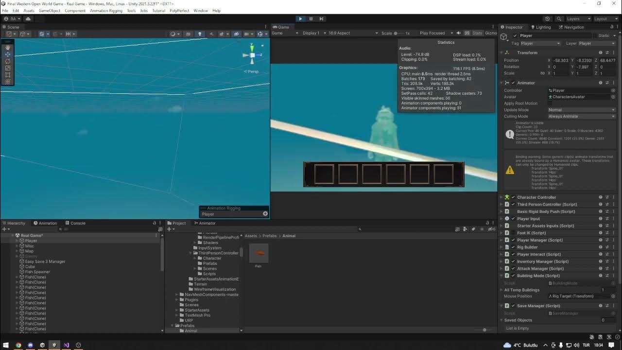 Spawning fishes only when player is in spawn radius to increase game performance - YouTube