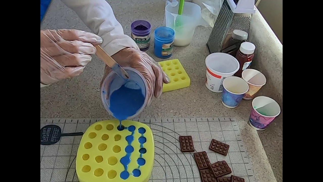 Making Melt and Pour Soap Embeds Beach Babe Soapery - YouTube