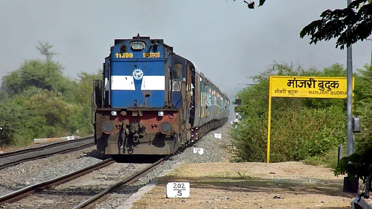 Double-headed Jammutawi-Pune Jhelum Express chuggs away towards its ...