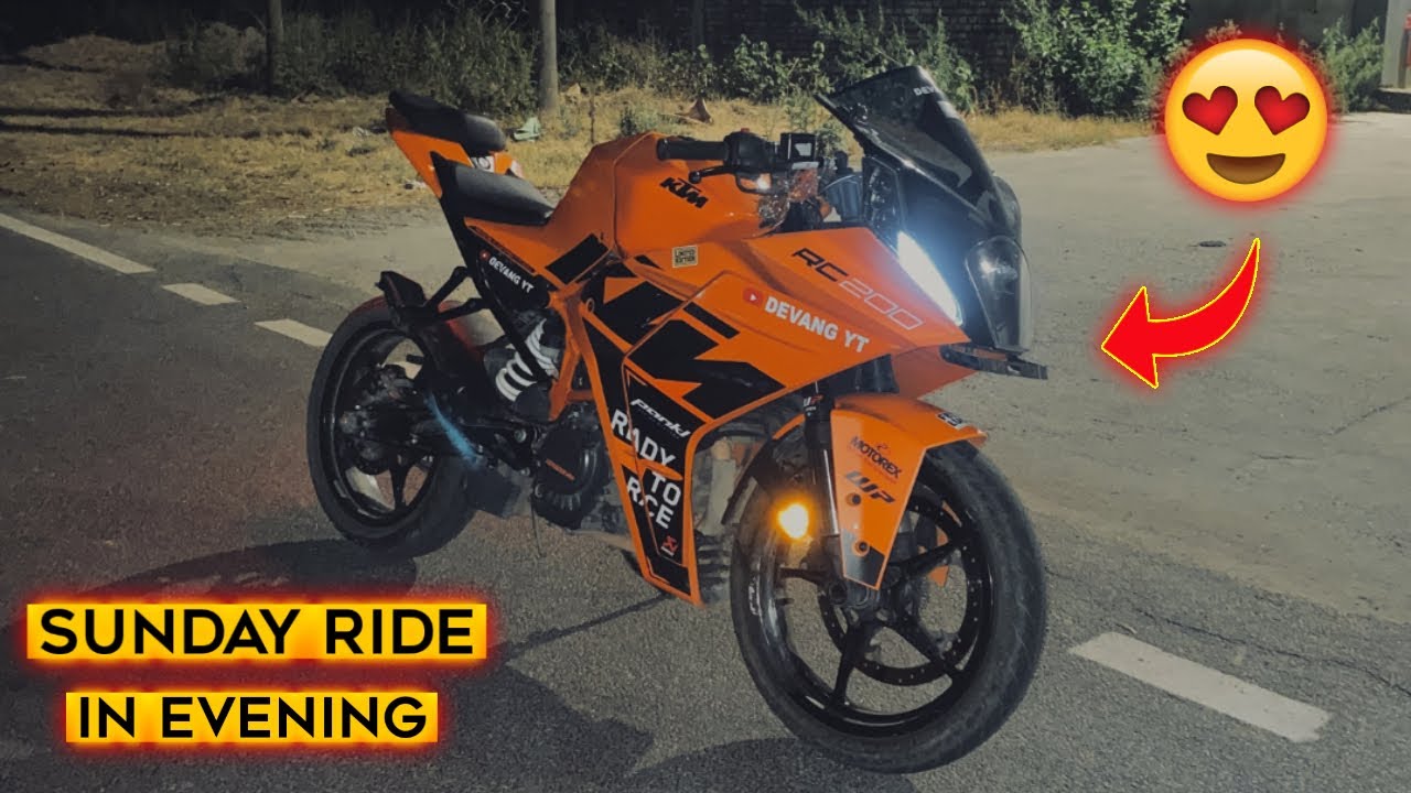 SUNDAY RIDE IN EVENING | MOTOVLOG ON KTM RC 200 MOTOGP EDITION - YouTube