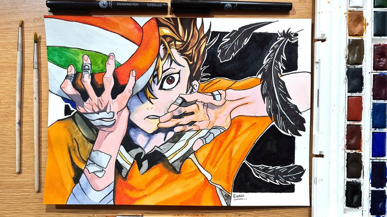 Drawing Nishinoya || From Anime- Haikyuu || Speed Drawing - YouTube