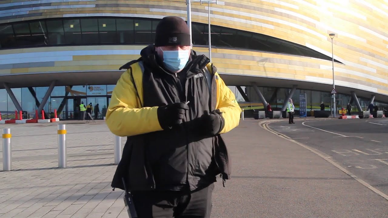 Uneducated Showsec security at Covid-19 vaccination centre # ...