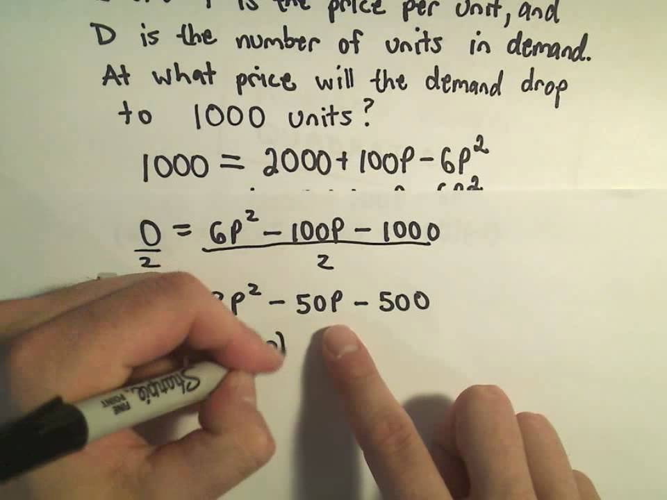 More Word Problems Using Quadratic Equations - Example 2 - YouTube