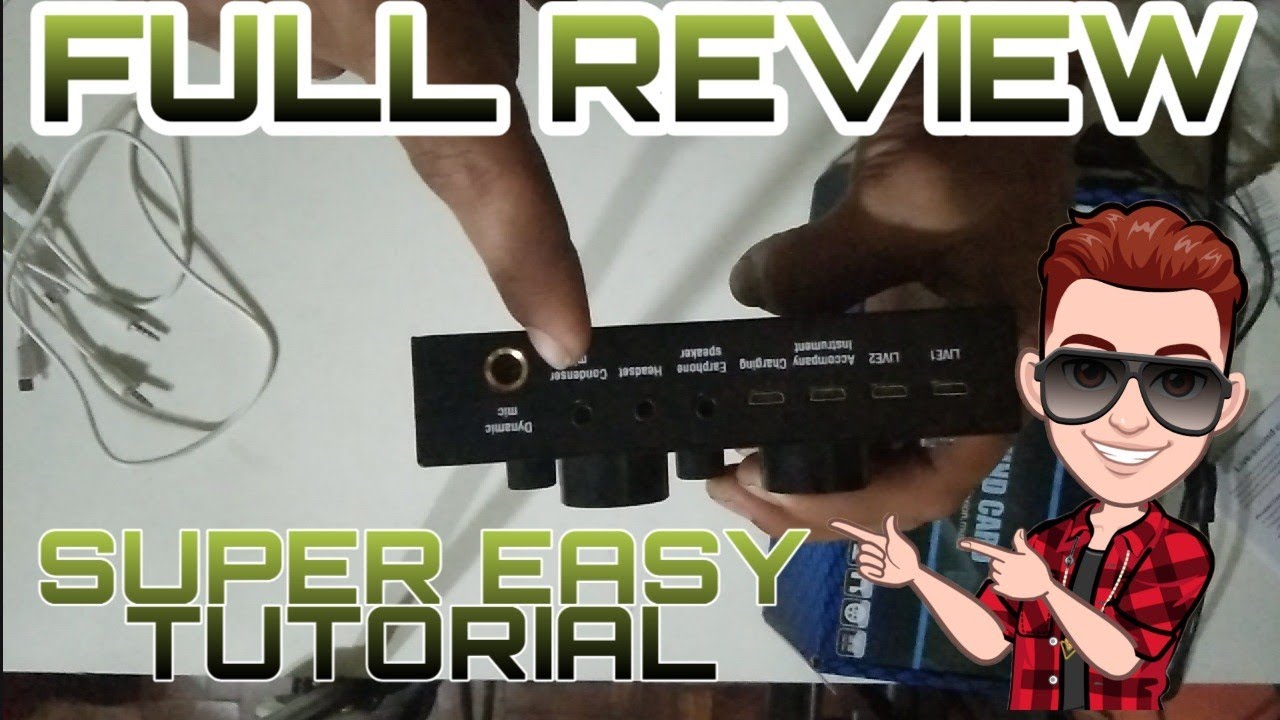 V8 Sound Card Tutorial Set up + BM-800 Full Review | SUPER EASY ...