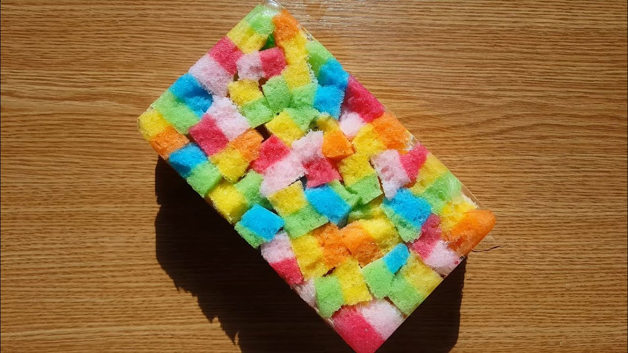 Frozen sponge bits squeezing, crushing & ripping ASMR |WATCH IN HD ...