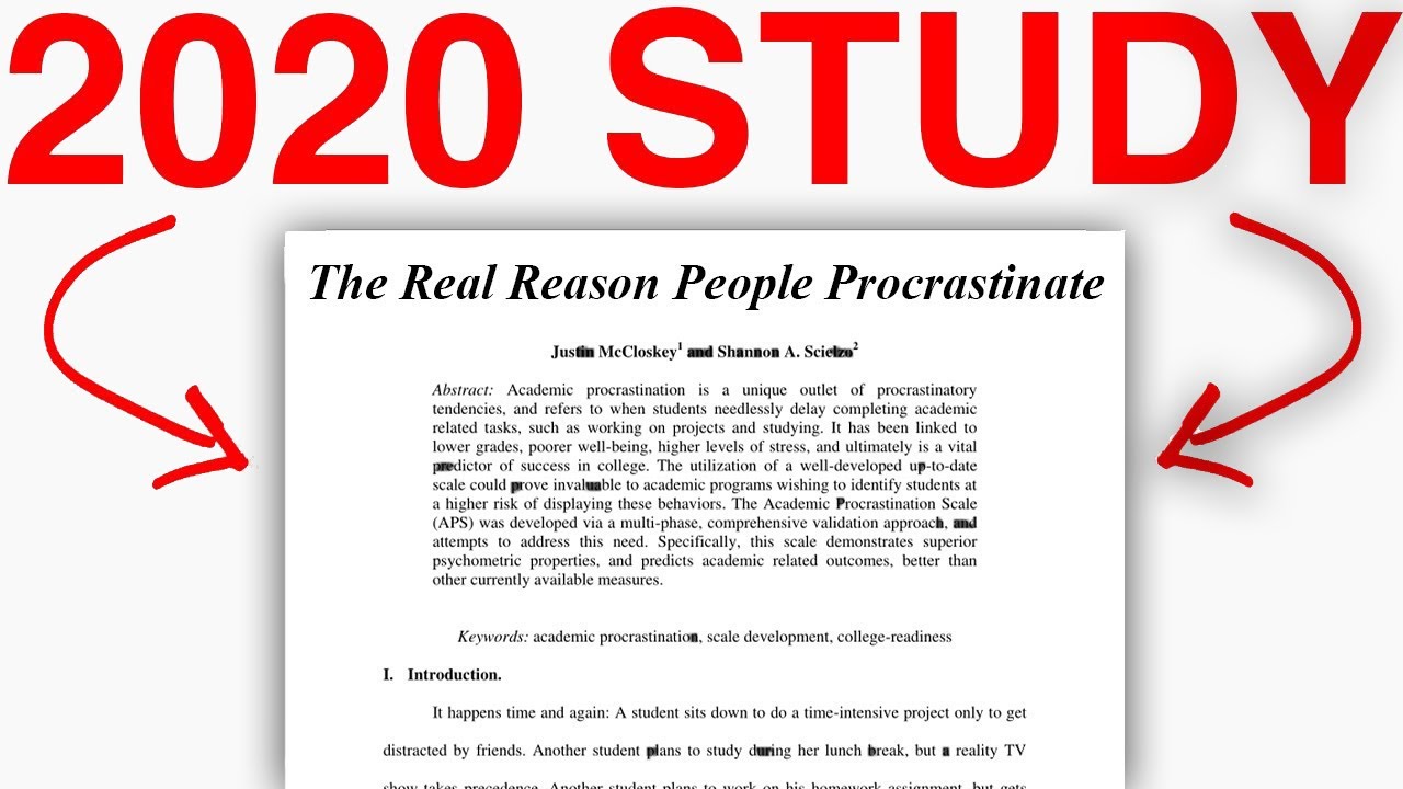 New Study Reveals Why You Procrastinate - YouTube