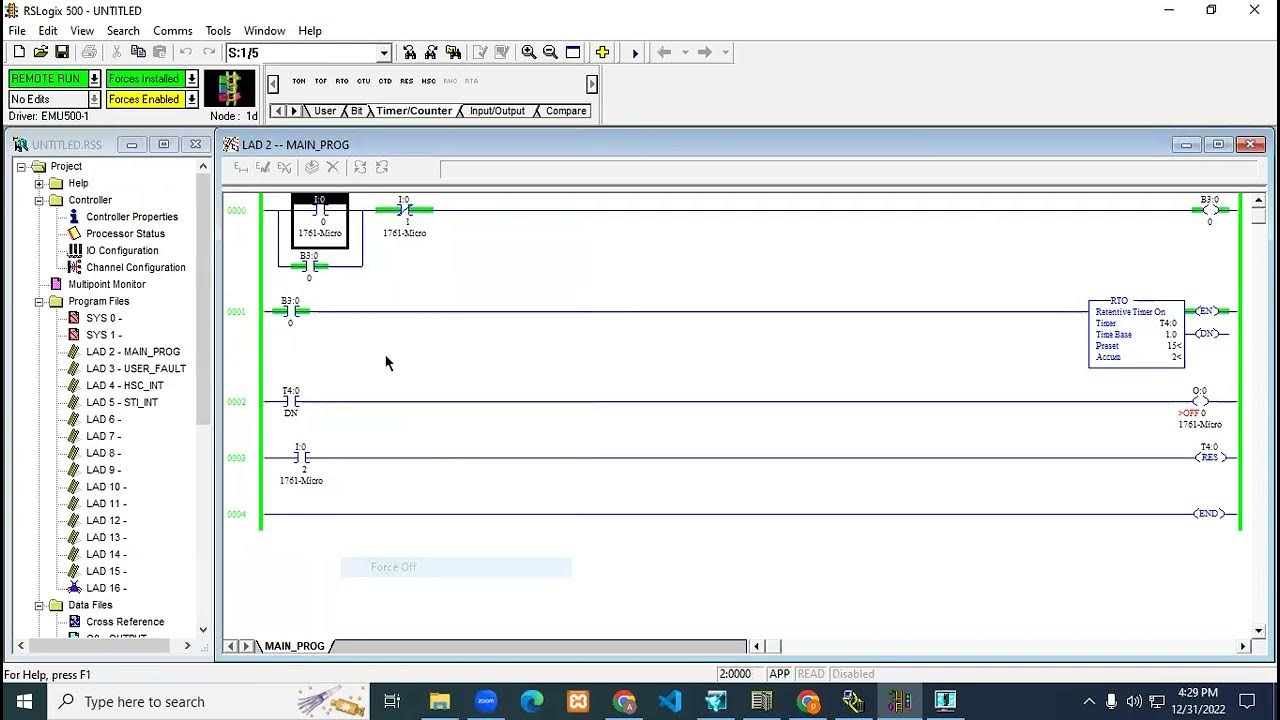 Timer retentive ON DELAY - YouTube