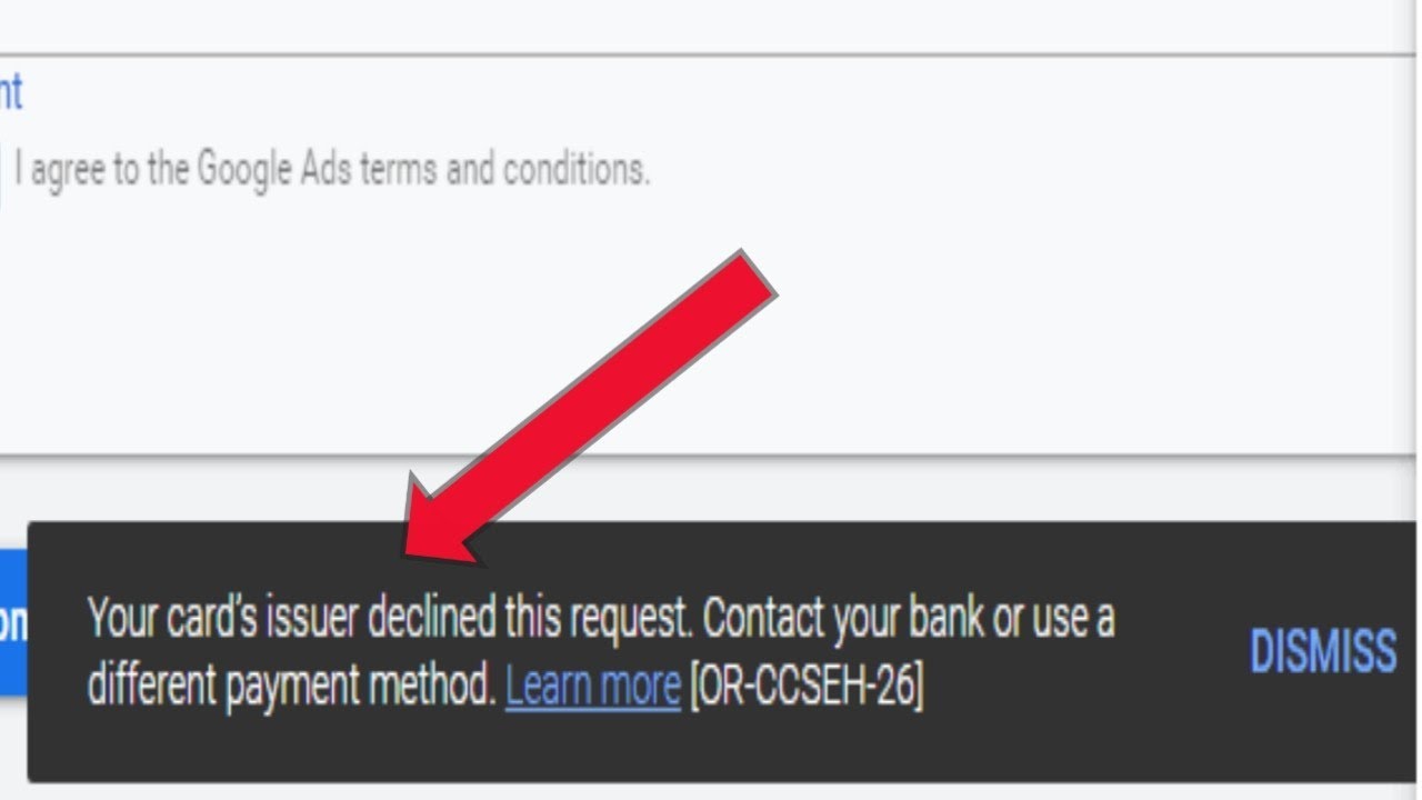 Fix Your card’s issuer declined this request Contact your bank or use a ...