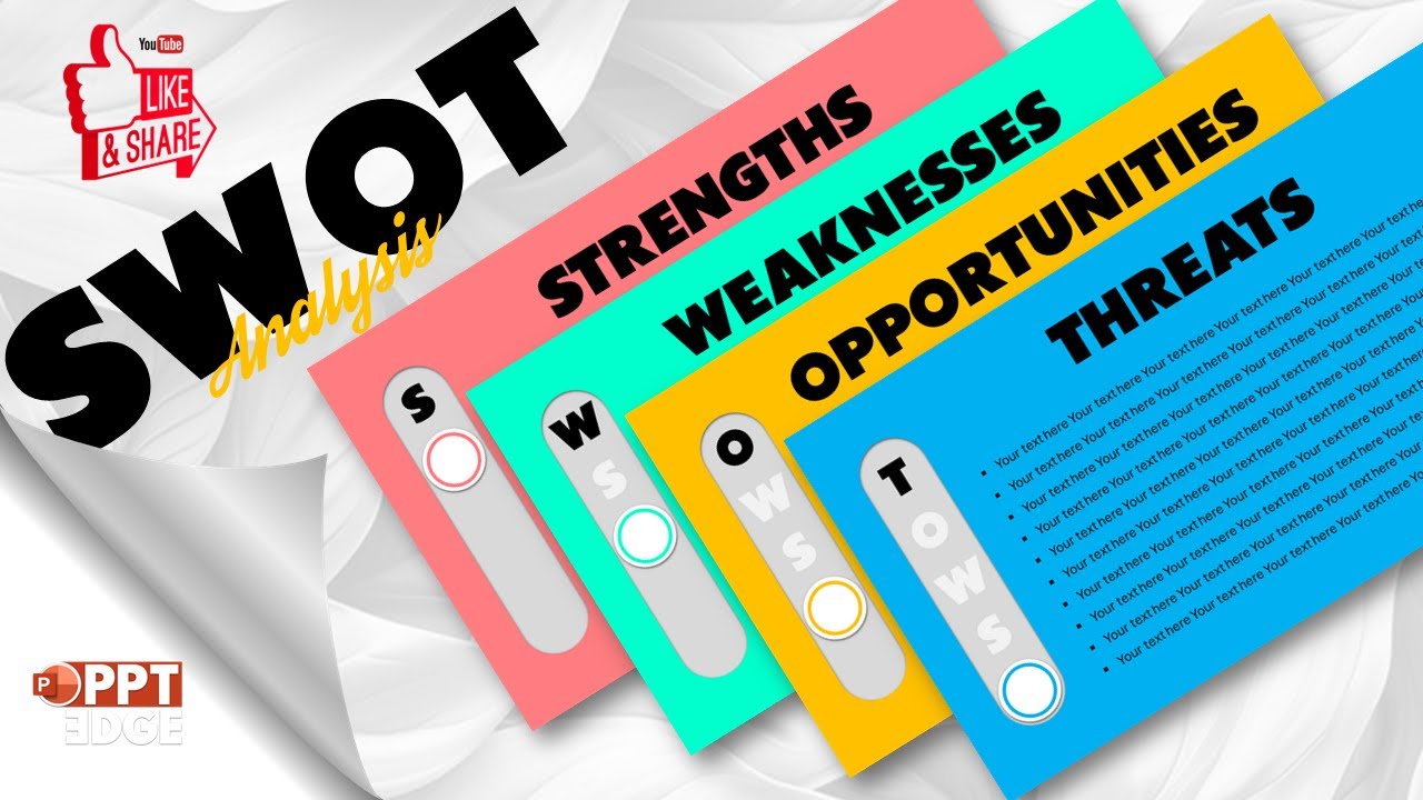How to Create a Stunning SWOT Analysis Slide in PowerPoint - YouTube