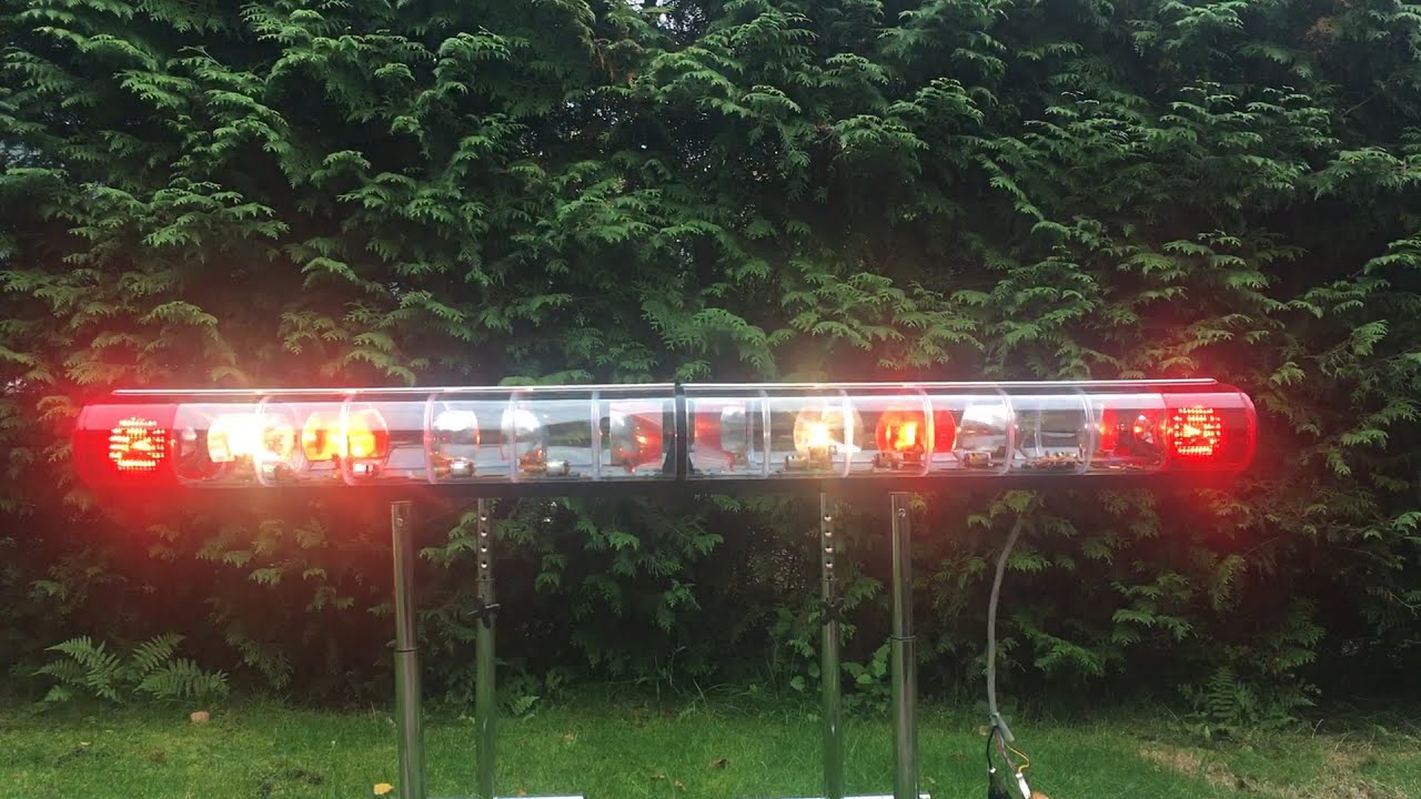 Large fire engine lightbar Federal Signal AeroHawk AH 1 - YouTube