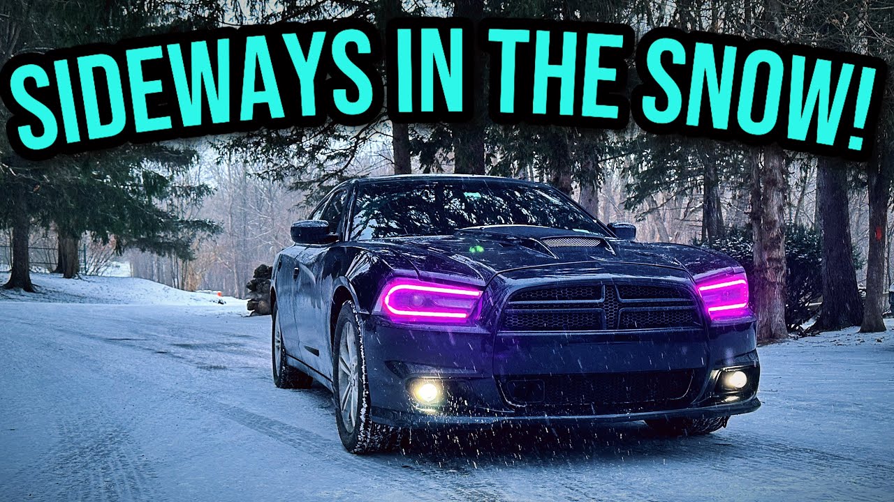 SNOW, SCENERY & SIDEWAYS ACTION IN MY 2014 DODGE CHARGER R/T! - YouTube