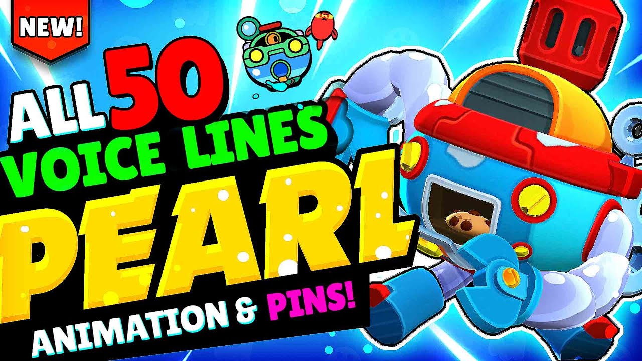 Brawl Stars PEARL Voice Lines, ALL Pins & Animations #brawlstarsupdate ...