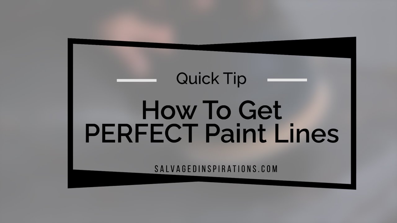 How To Get PERFECT Paint Lines - YouTube