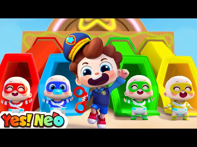 Neo Opens His Own Police | Escape from CARDBOARD Challenge | Nursery ...