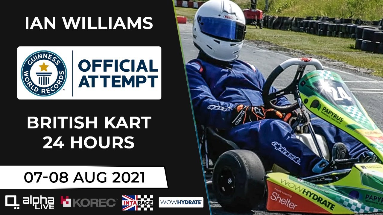 24 Hour Kart Race!! Guinness World Record Attempt - Ian Williams - YouTube