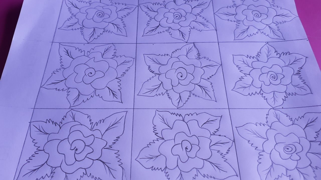 Nakshi Kantha Design Drawing Tutorial#47,How to Draw nakshi Kantha,নকশী ...