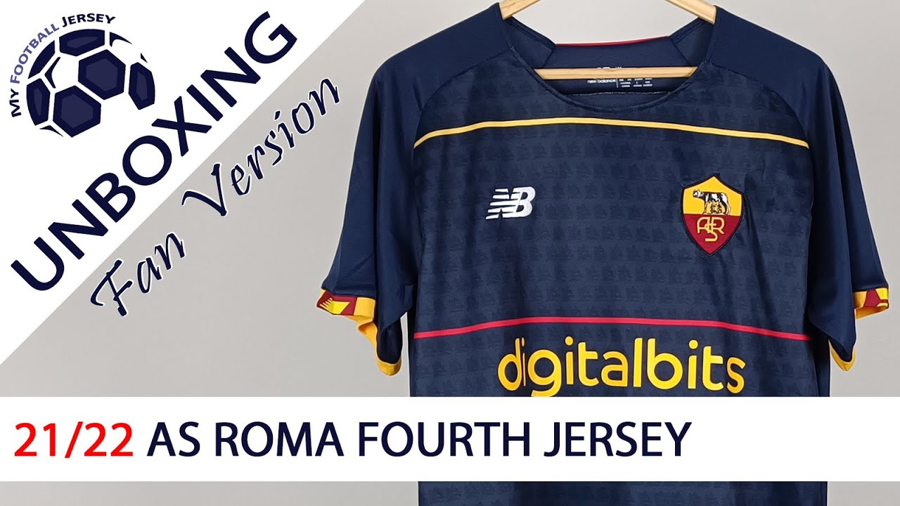 AS Roma Fourth Jersey 21/22 (MineJerseys) Unboxing Review - YouTube