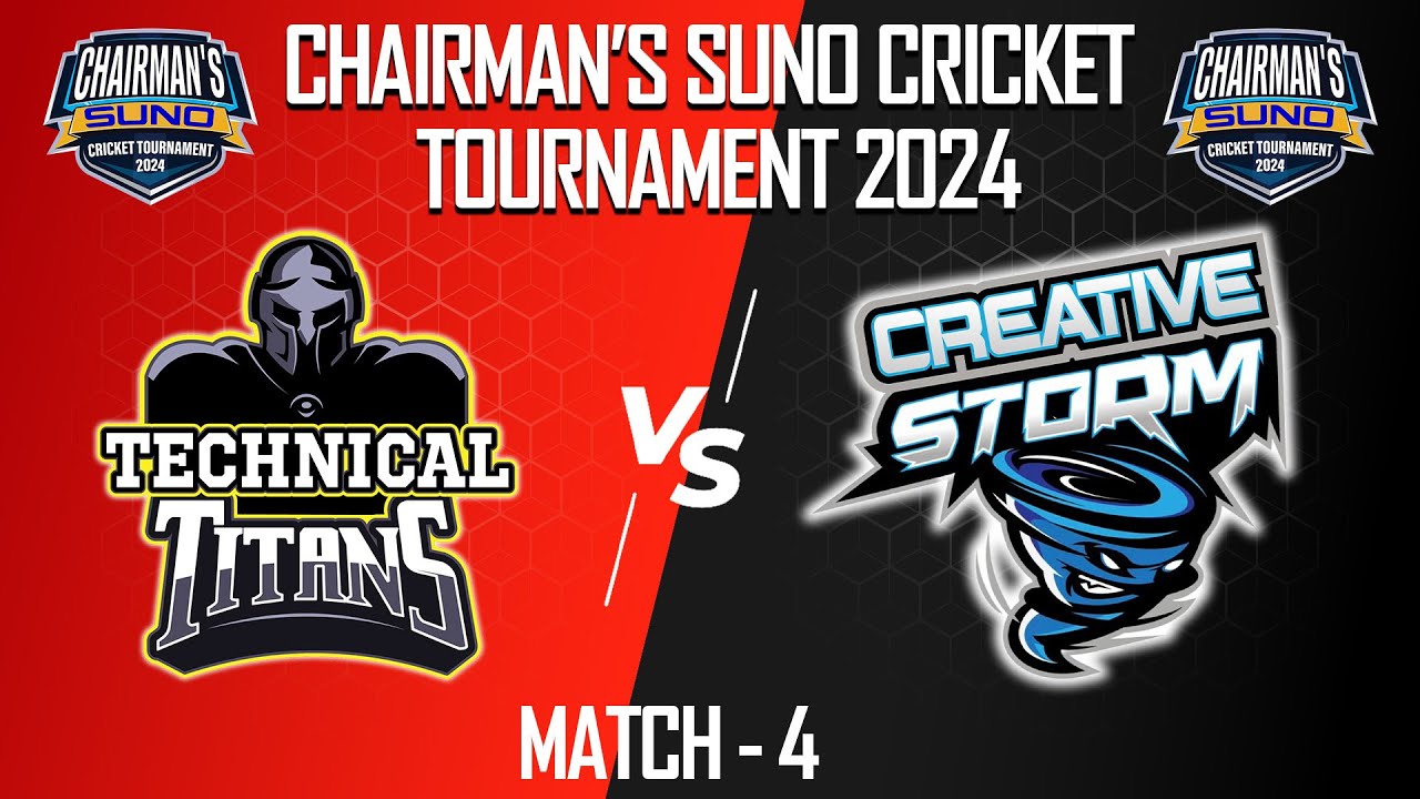 TECHNICAL TITANS VS CREATIVE STORM I CHIRMAN SUNO CRICKET TOURNAMENT 2024 I MATCH-4 HIGHLIGHTS ...