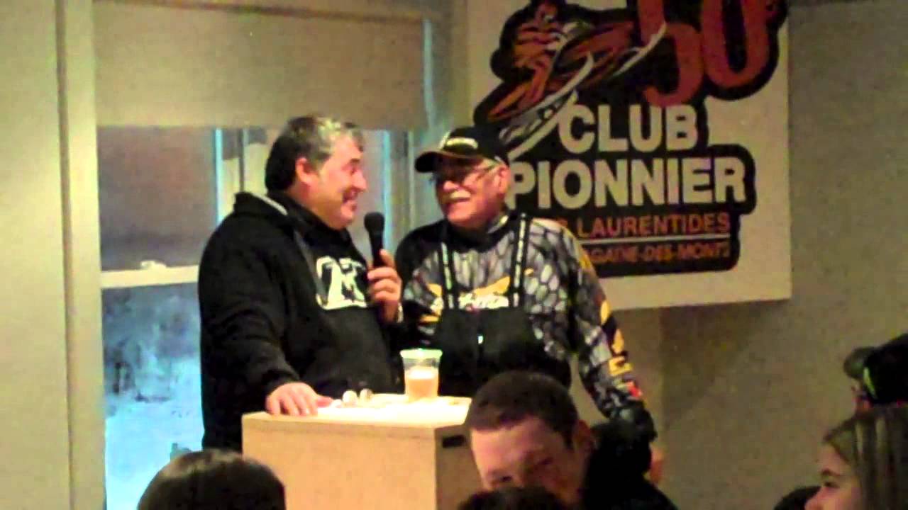 Club Pionnier de Ste Agathe 50ans : Discours de Stéphane Lessard Ski-Doo 2015 - YouTube