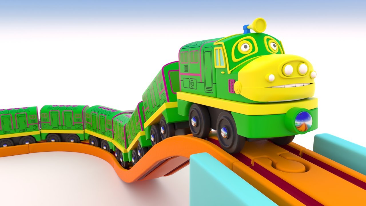 Placing Toy Bridge for Choo Choo Train - Toy train Cartoon for kids ...