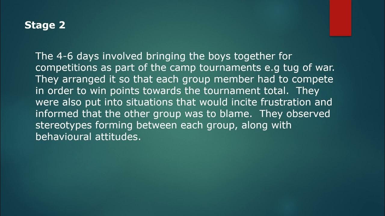 SHERIF 'Robbers Cave' Psychology Research Study - YouTube