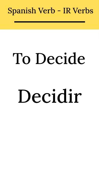 Learn How to Say the Verb "To Decide" in Spanish | #shorts #spanish ...