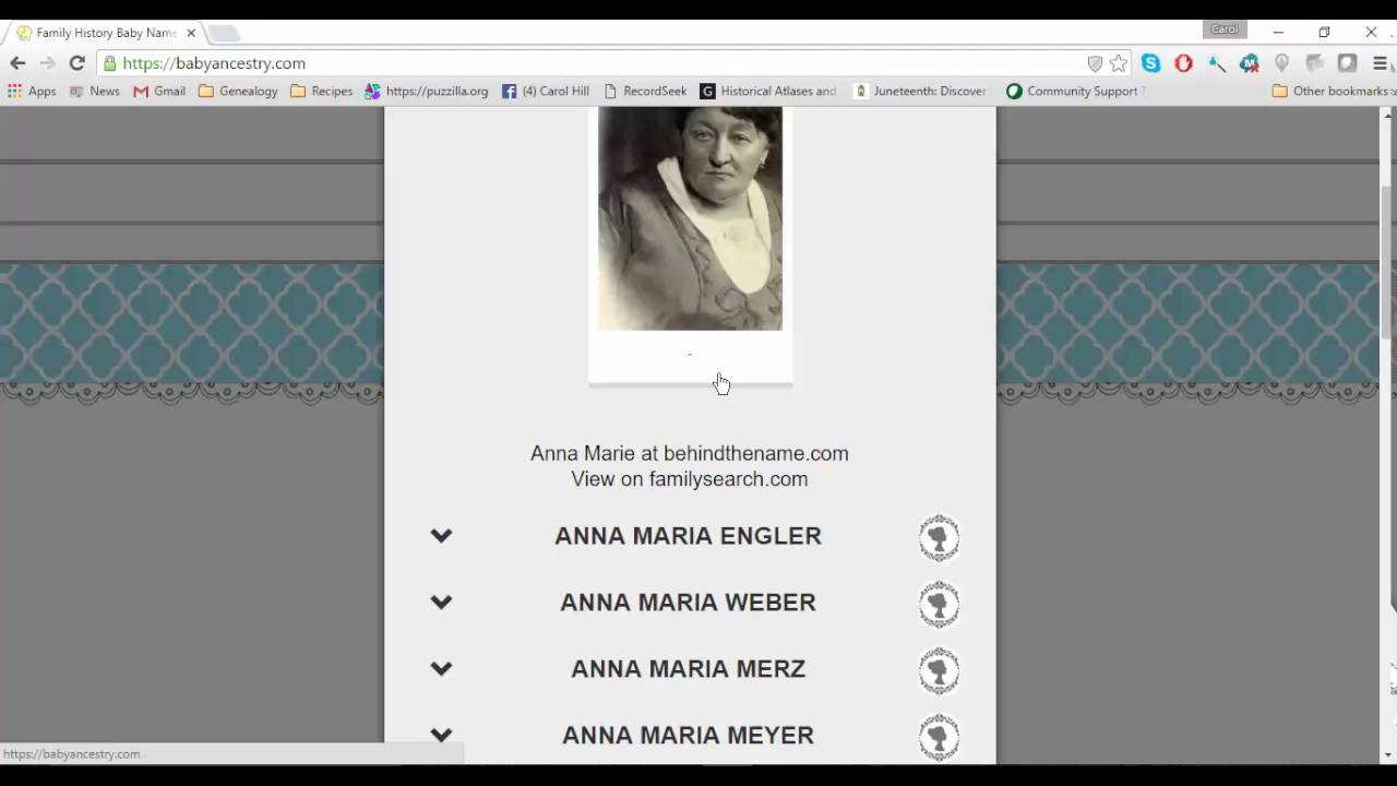Baby Ancestry: Name your baby after an Ancestor | Free Genealogy Help ...
