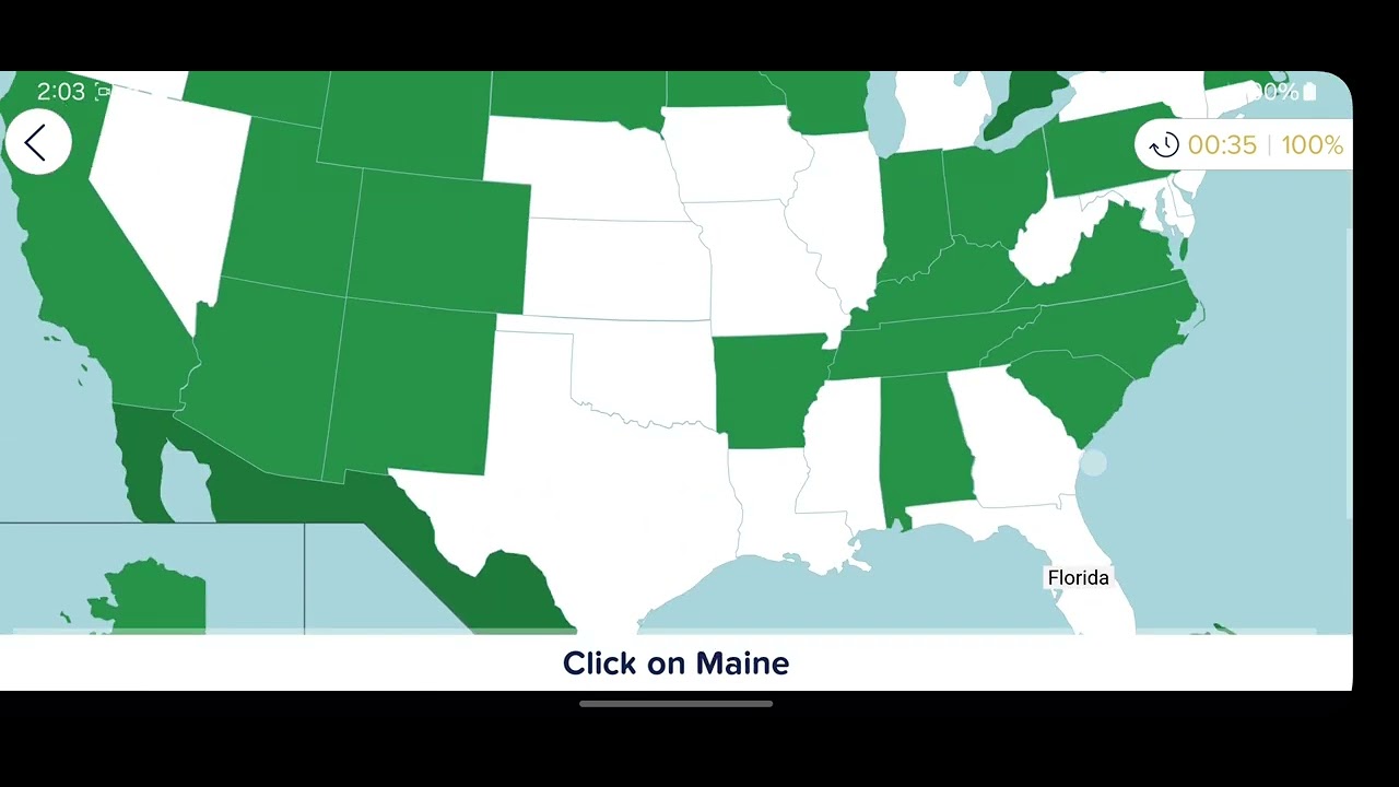 Seterra (Mobile App) | The U.S.: 50 States (1:19) - YouTube