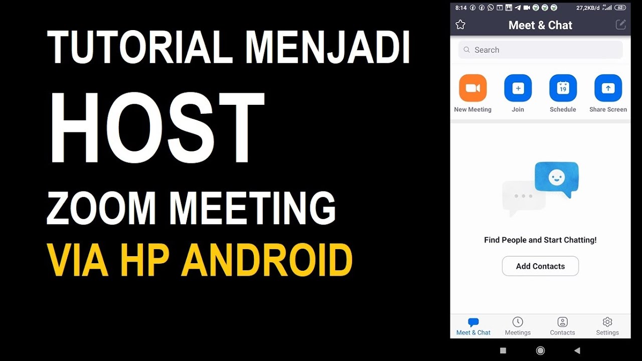 Tutorial Zoom Meeting Untuk Host Via HP Android Menggunakan Akun Basic ...