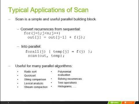 Lecture 10 1 scan parallel prefix sum - YouTube