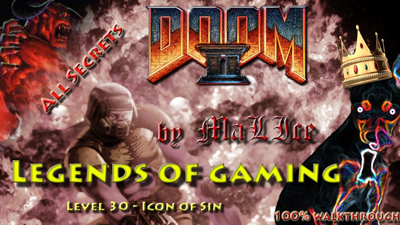 Doom 2 (jDoom) 100% walkthrough - Level 30 Icon of Sin (all secrets ...